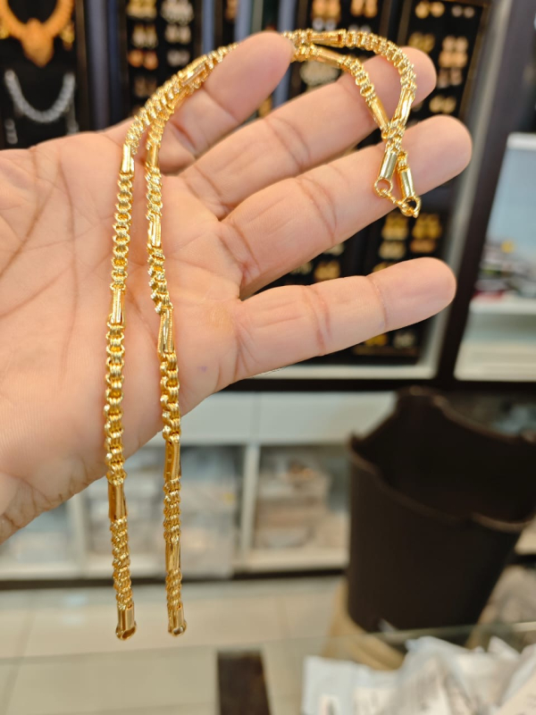 Panchaloha gold polish 2 years warranty 20 inches Anjali cutting chain ...
