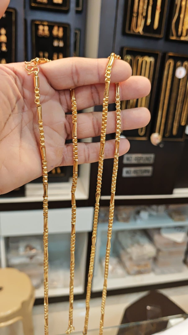 Panchaloha gold polish 2 years warranty 20 inches Anjali cutting chain ...