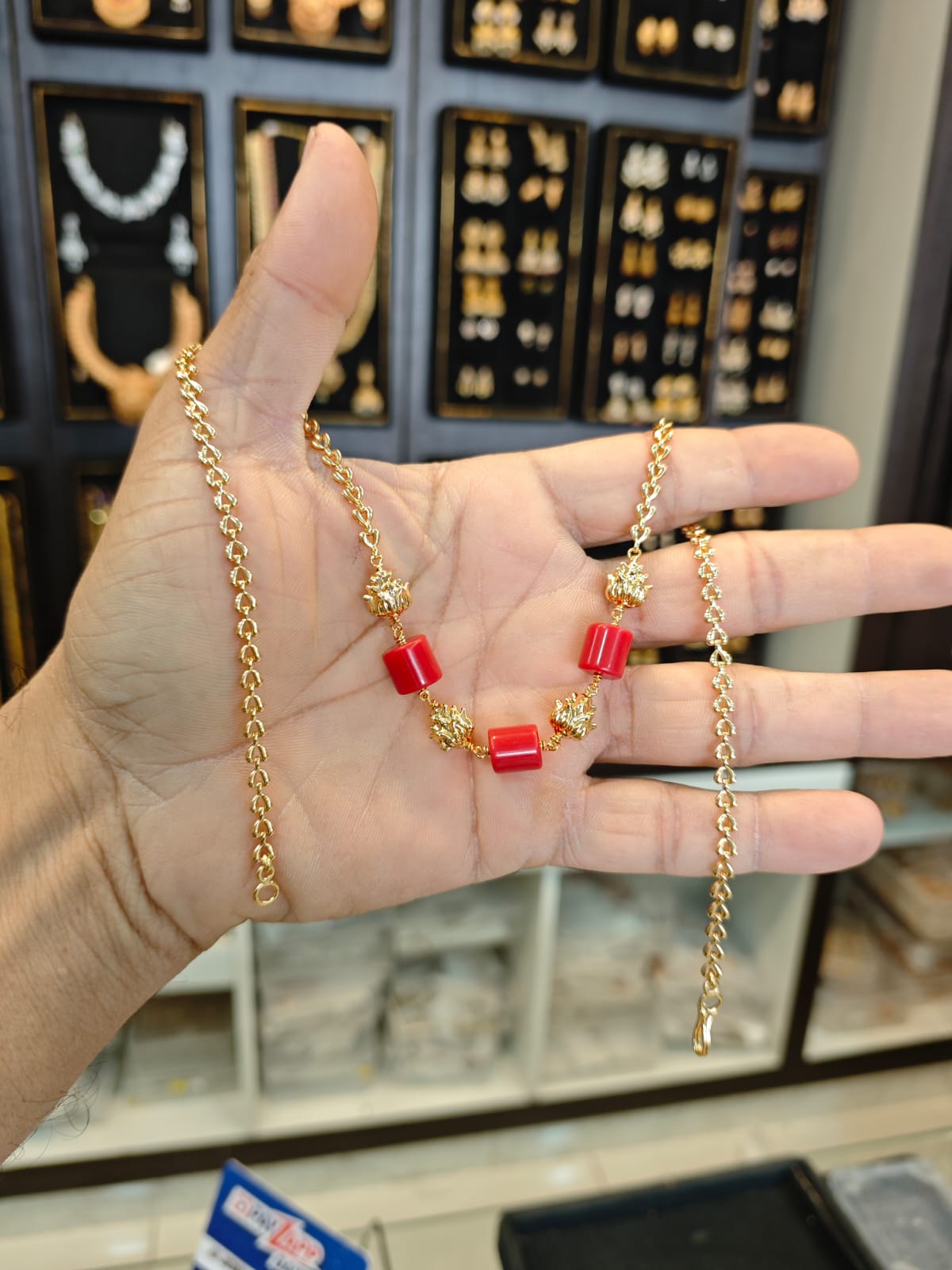 3grm gold polish 2 years warranty havala necklace set. – Deesa Fashion