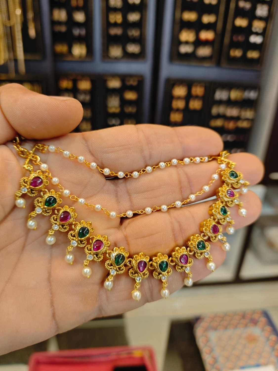Kempu real gold polish lifetime warranty maati or kaan chain set ...